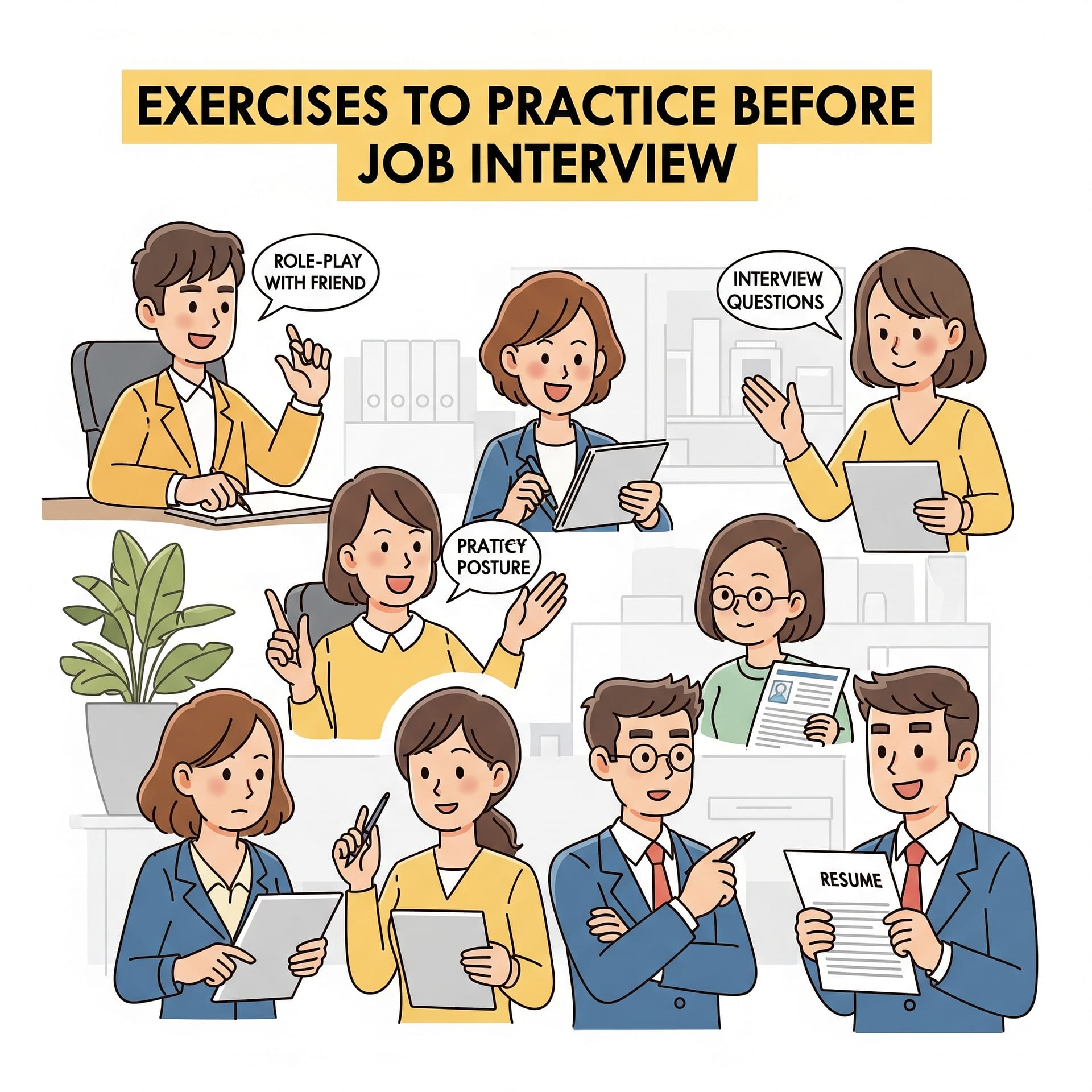Exercises to practice before a job interview in English